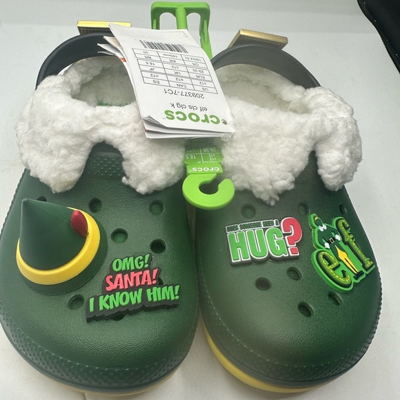CROCS | Shoes | Crocs X Buddy The Elf Lined Kids Clogs Shoes Christmas ...